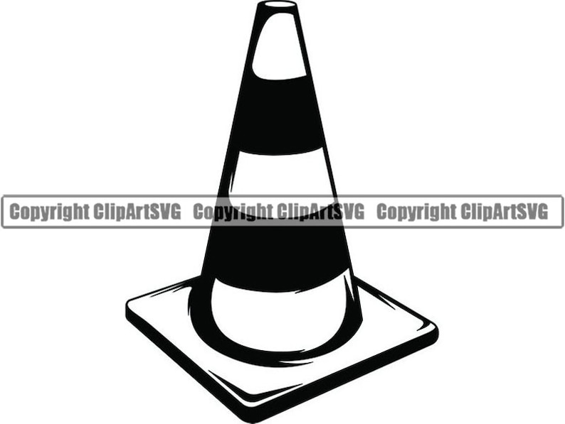 Hazard Cone #2 Safety Caution Road Traffic Sign Warning Street Danger ...