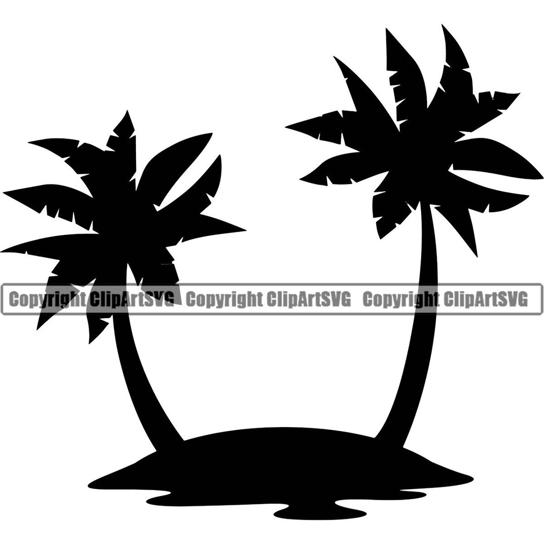 Palm Tree Summer Vacation Beach Nature Drink Surf Paradise Island ...