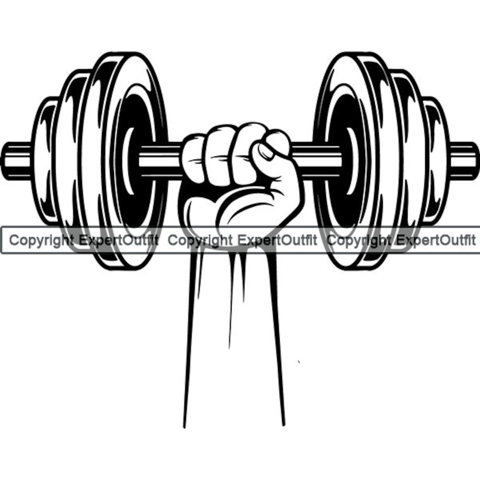 Hand Holding Dumbbell Weight Bar Fitness Workout Gym Train Trainer ...