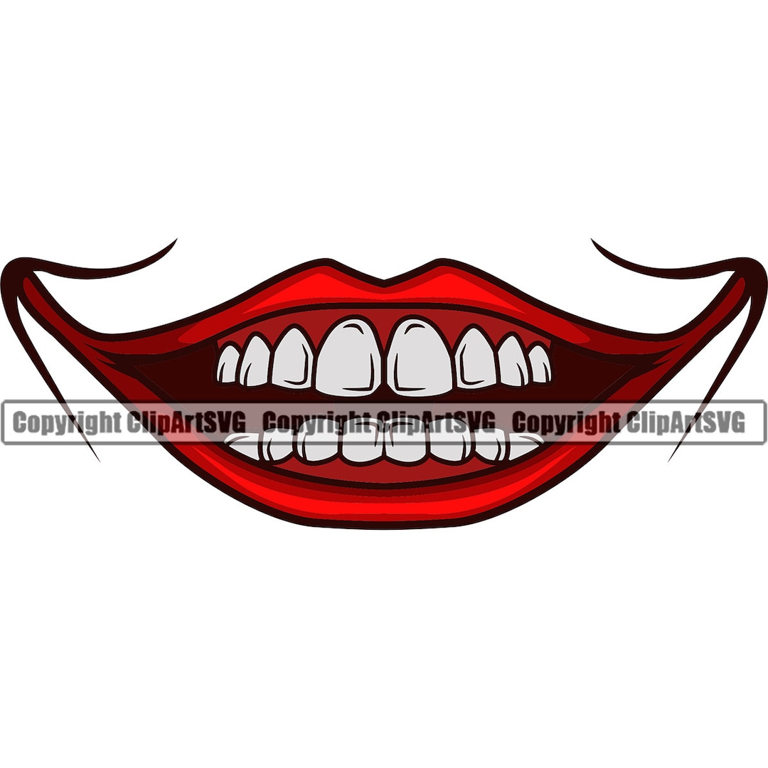 Joker Smile Clown Laughing Ha Funny Mouth Mask Evil Grin Grinning Teeth ...