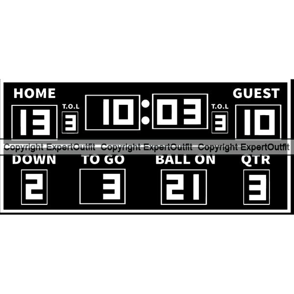 Sports Football Futball Scoreboard Home Visitor Score Time - Etsy Israel