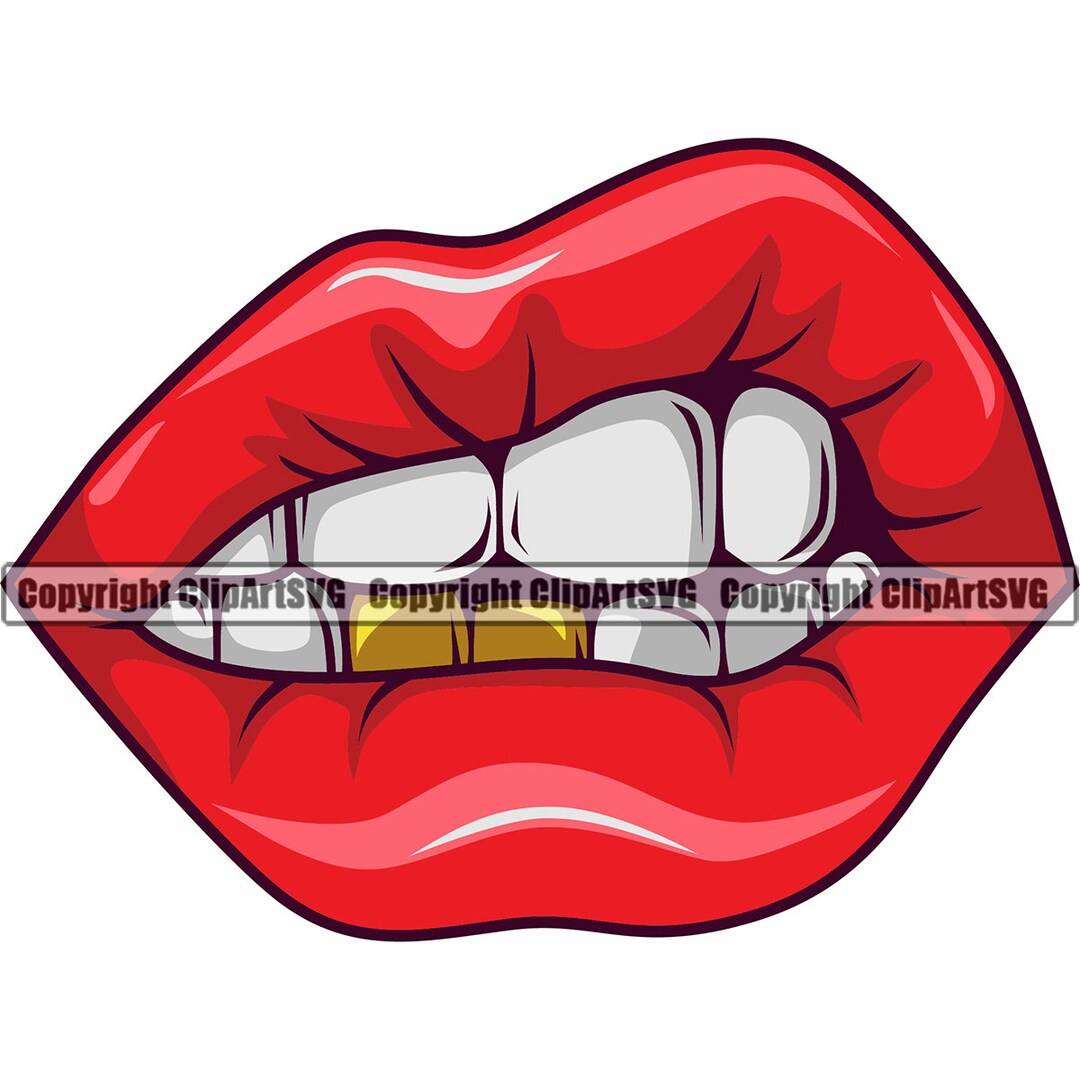 Sexy Lips Gold Teeth Grill Grillz Mouth Thug Gangster Rich Money Art ...