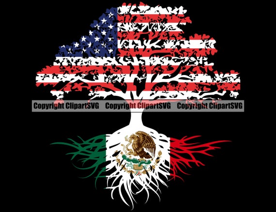 USA Tree Mexico Mexican Roots Family Home Flag Country World - Etsy
