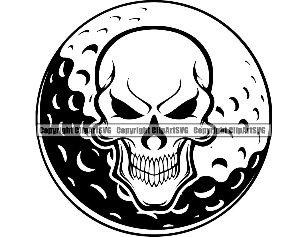Golf Logo #65 Skull Tournament Club Golfer Golfing Sport Course Ball ...