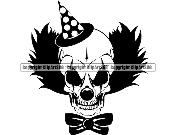 Killer Clown Skull Tattoos