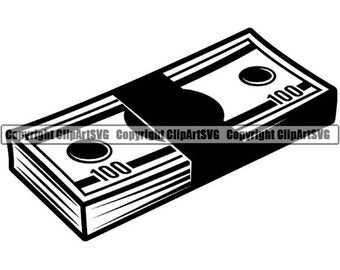 Money Cash Stack Icon Dollar Bills Currency Business Advertising Design Element Logo .SVG .EPS ...