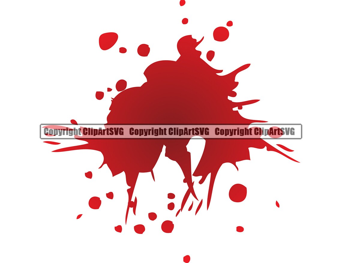 Blood Splash Splatter Splat Stain Drop Droplet Drip Liquid Paint Gush ...