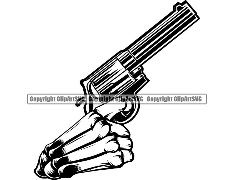Buy Skull Skeleton Hand Hold Holding Gun Pistol Automatic Grab Online ...
