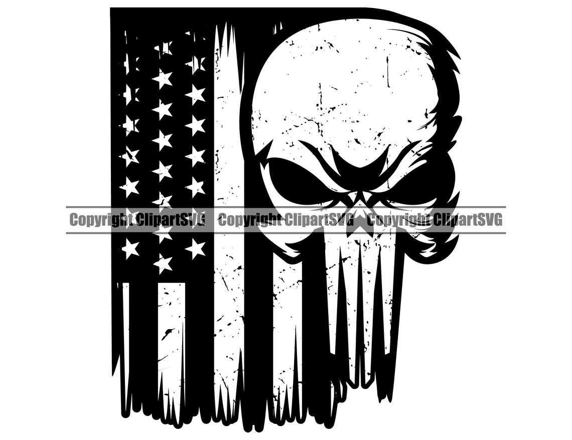 United States Skull Skeleton Flag America American USA Us Pride Country ...