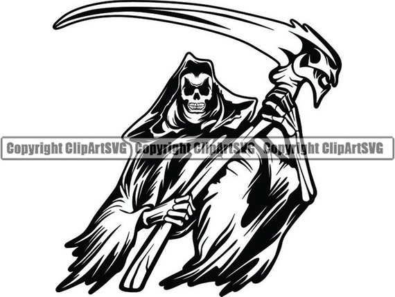Grim Reaper Skeleton Skull Sickle Death Evil Kill Grim Ghost Bone Hell ...