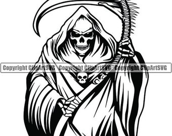 Grim Reaper Vector | Etsy