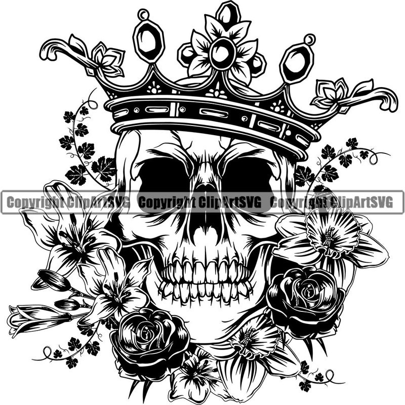 Skull Crown With Horns - Etsy