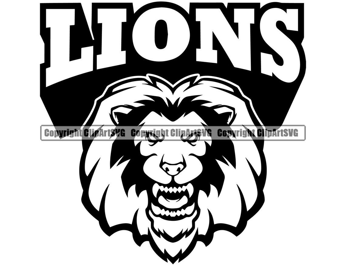 Lion Jungle Safari King Mascot School Team Head Sport Esport | Etsy