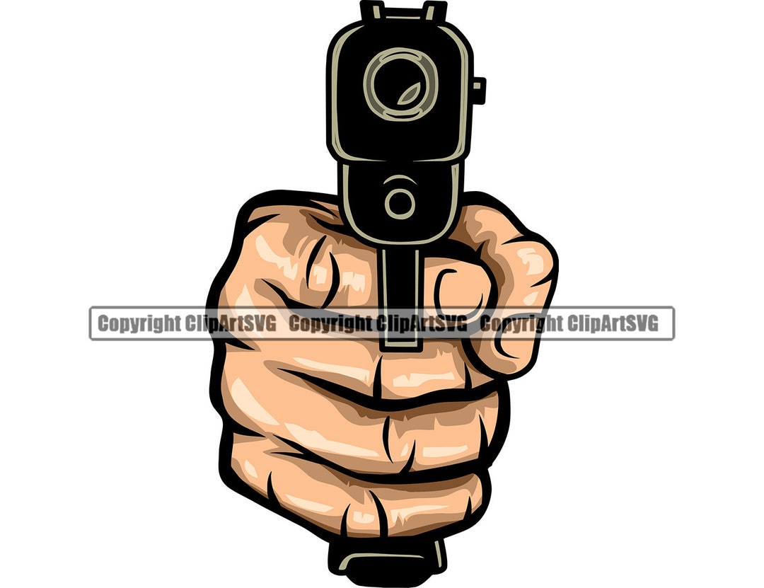 Hand Hold Holding Pistol Automatic Gun Bullet Military Soldier Vet War ...