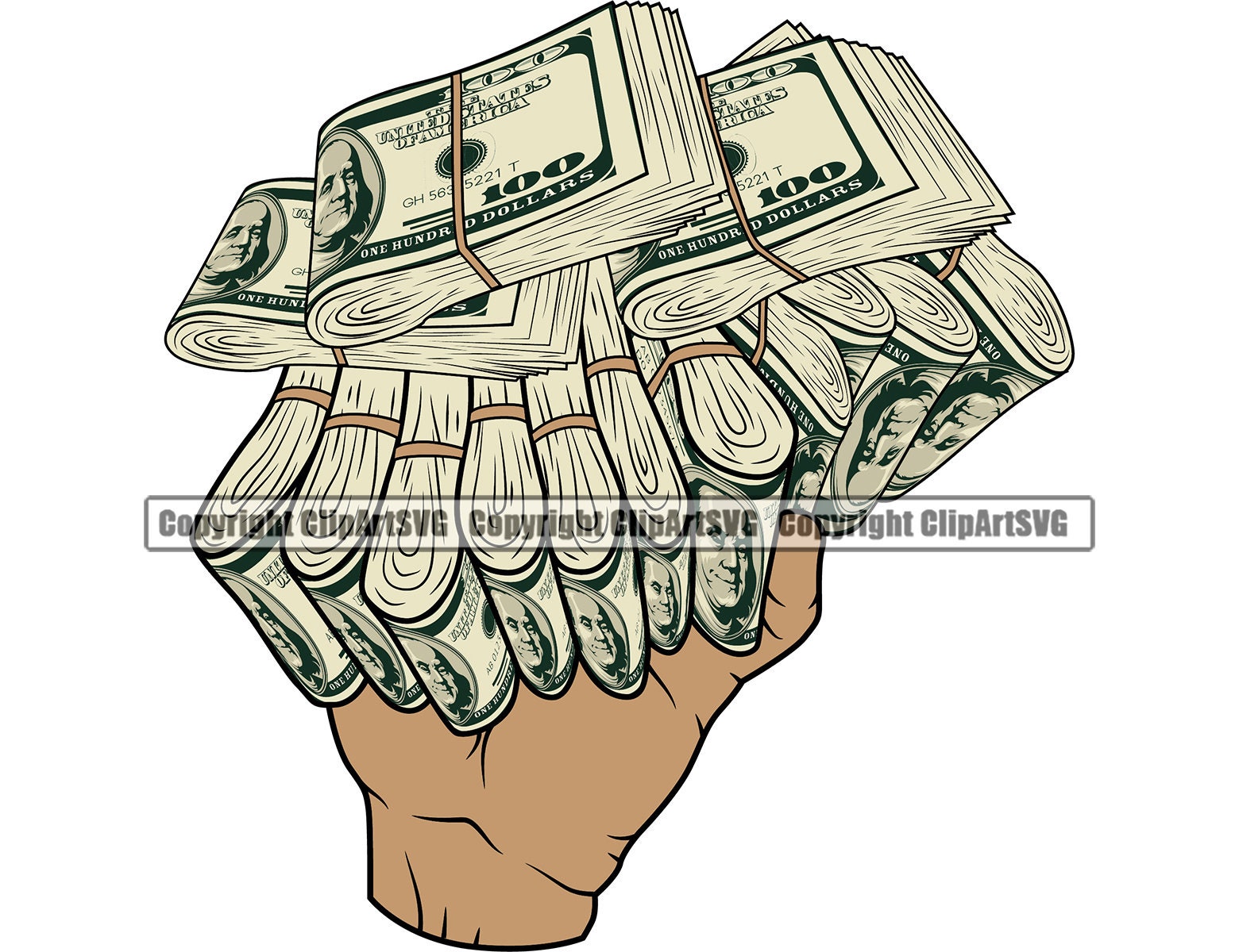 Hands Grabbing Money