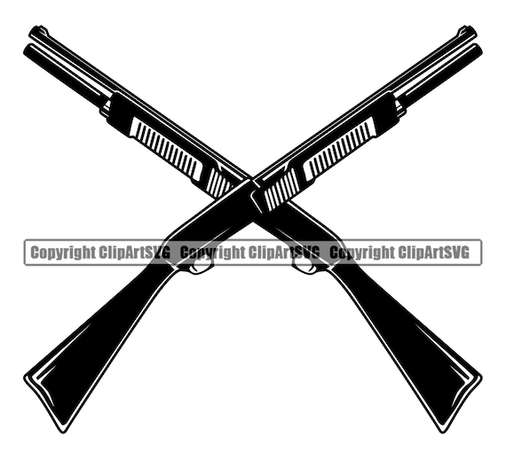 Crossed Shotguns Clipart