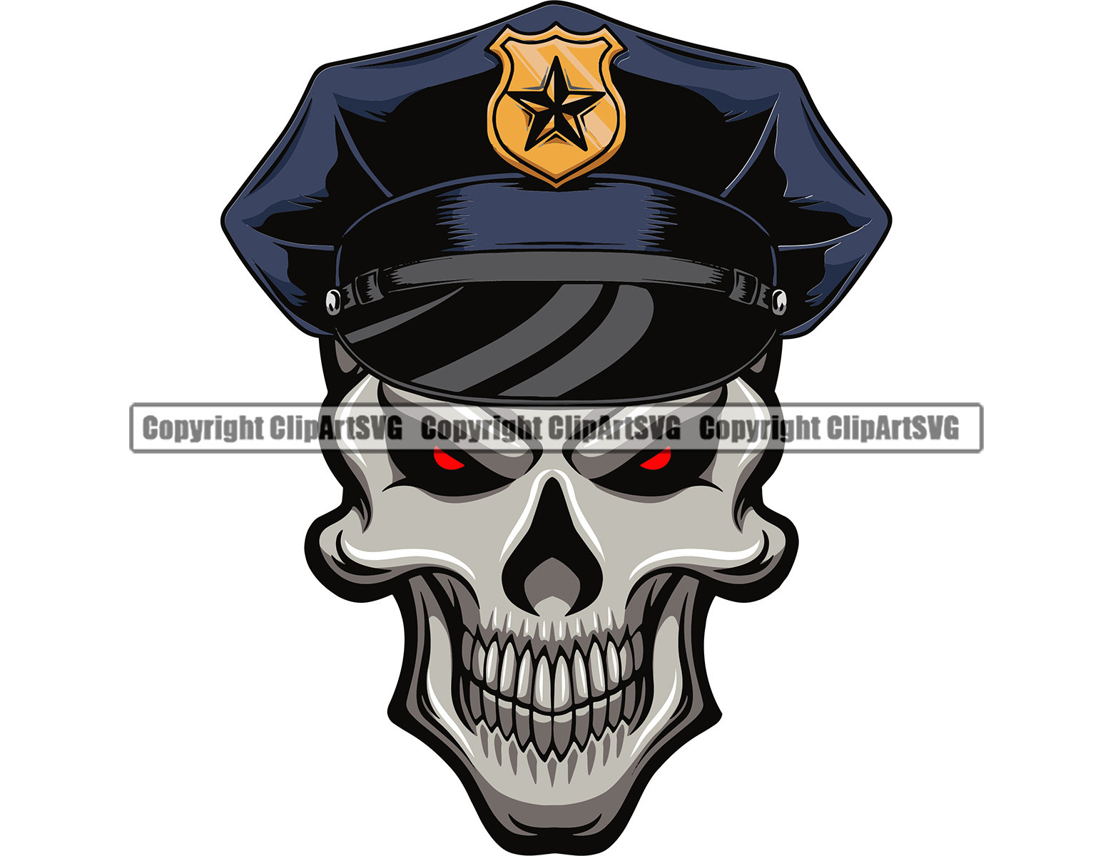 Police Officer Skull Policeman Badge Cop Uniform Badge Hat Law | Etsy