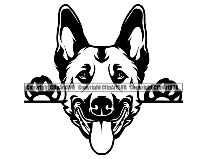 Malinois Angry Svg - Etsy