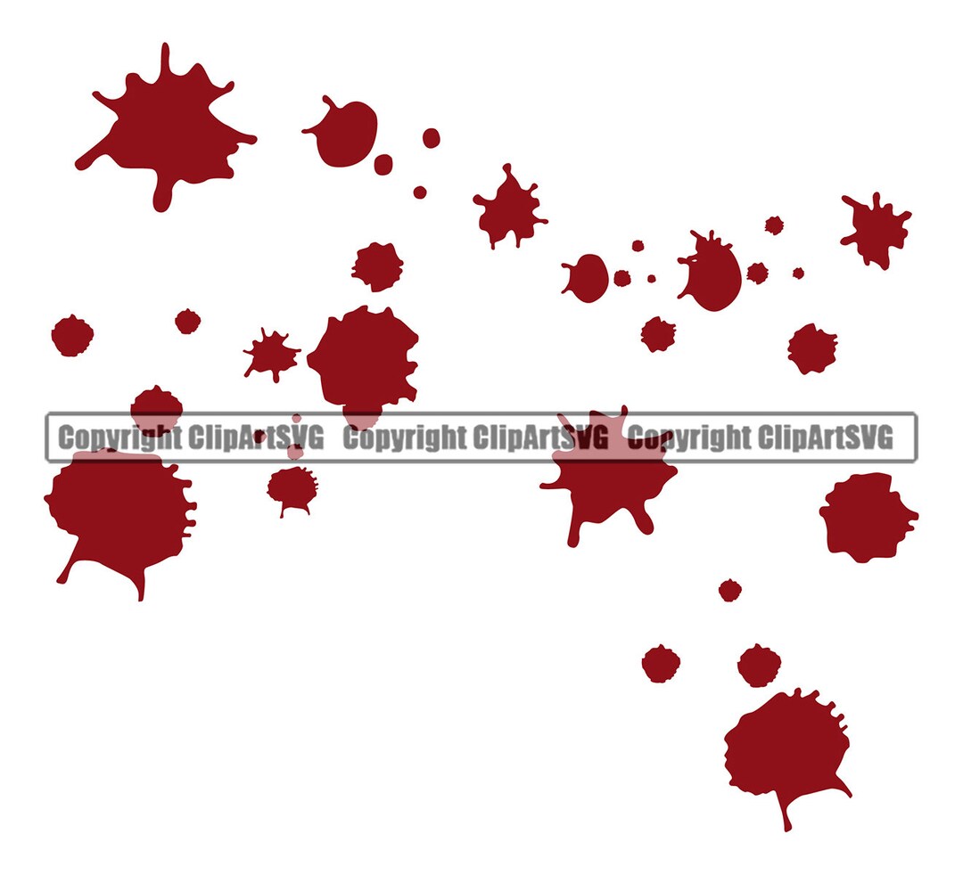 Blood Splash Drip Splatter Splat Liquid Drop Paint Water Stain Horror ...