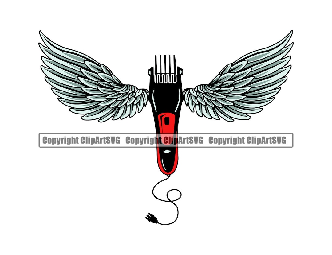 Barber Hair Clippers Trimmers Wings Scissor Shop Barbershop Salon ...
