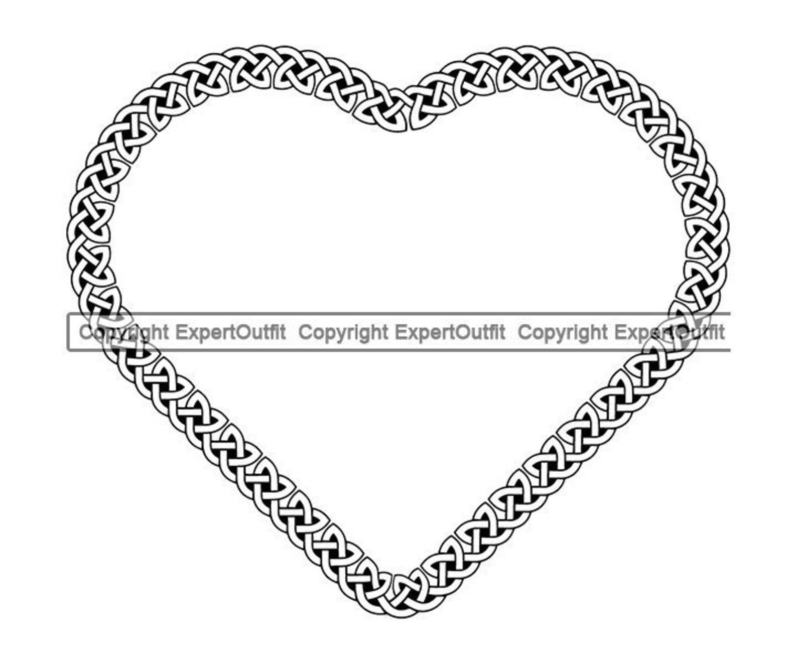 Celtic Knot Heart Frame Love Irish Knotwork Traditional - Etsy