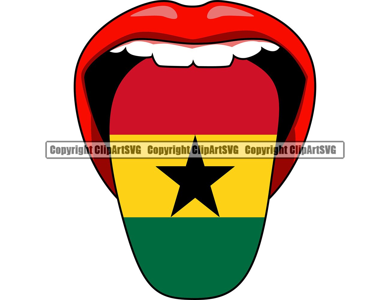 Ghana Africa African Stick Out Tongue Flag Country World Nation Map ...