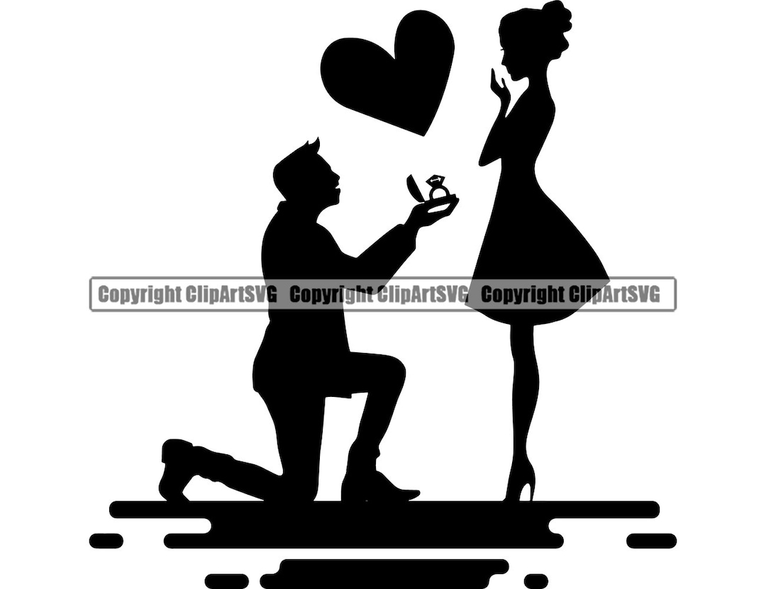 Couple Love Heart Proposal Propose Marriage Marry Wed Wedding Kiss ...