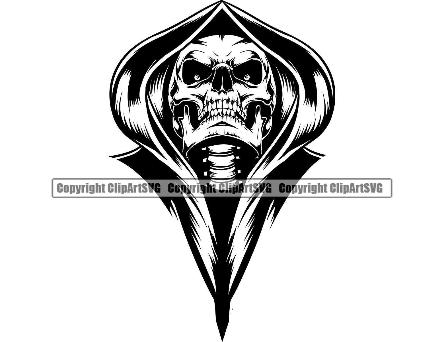 Grim Reaper Head Logo