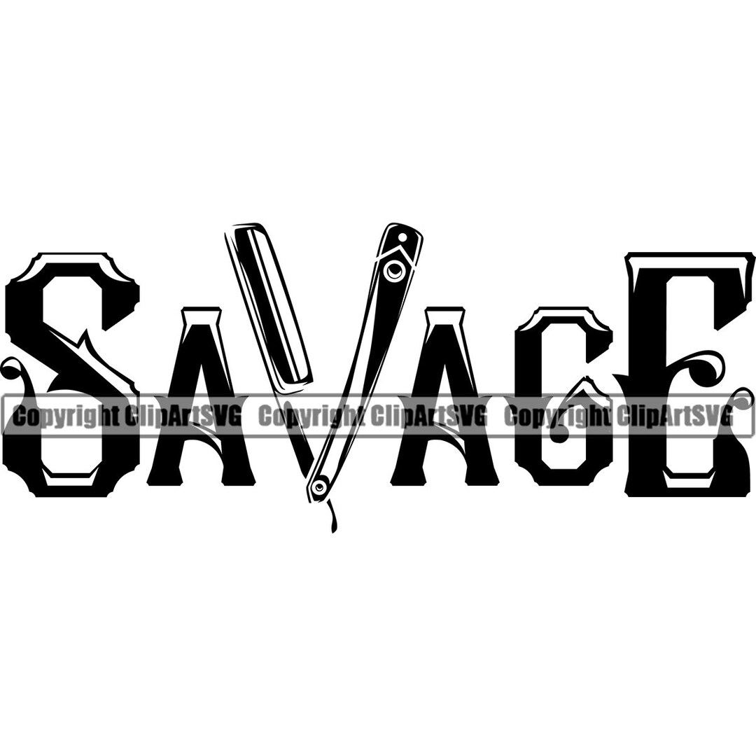 Savage Barber Straight Razor Blade Barbershop Beast Salon Haircut Hair ...