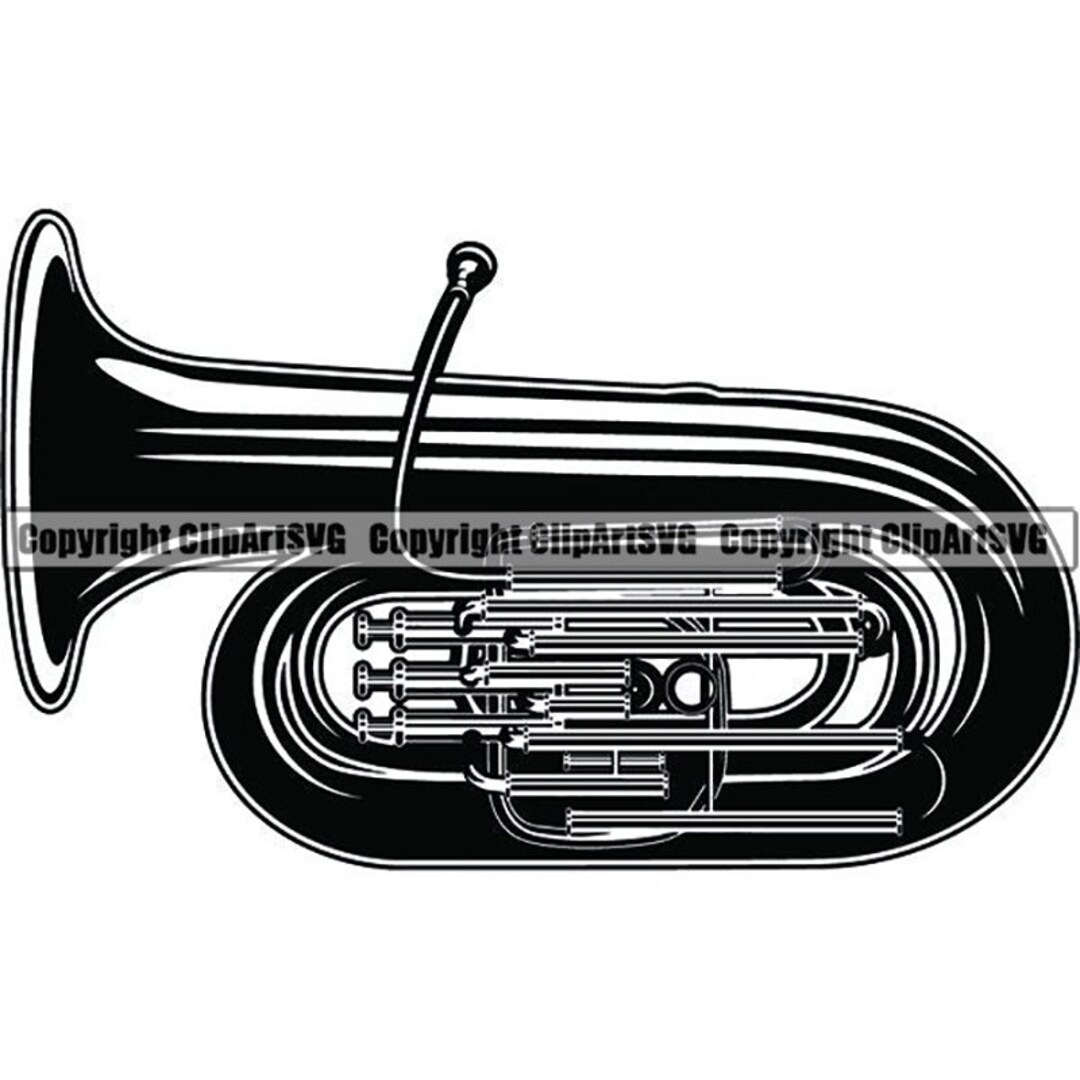 Tuba #1 Horn Musical Instrument Classical Jazz Music Musician Logo .SVG ...