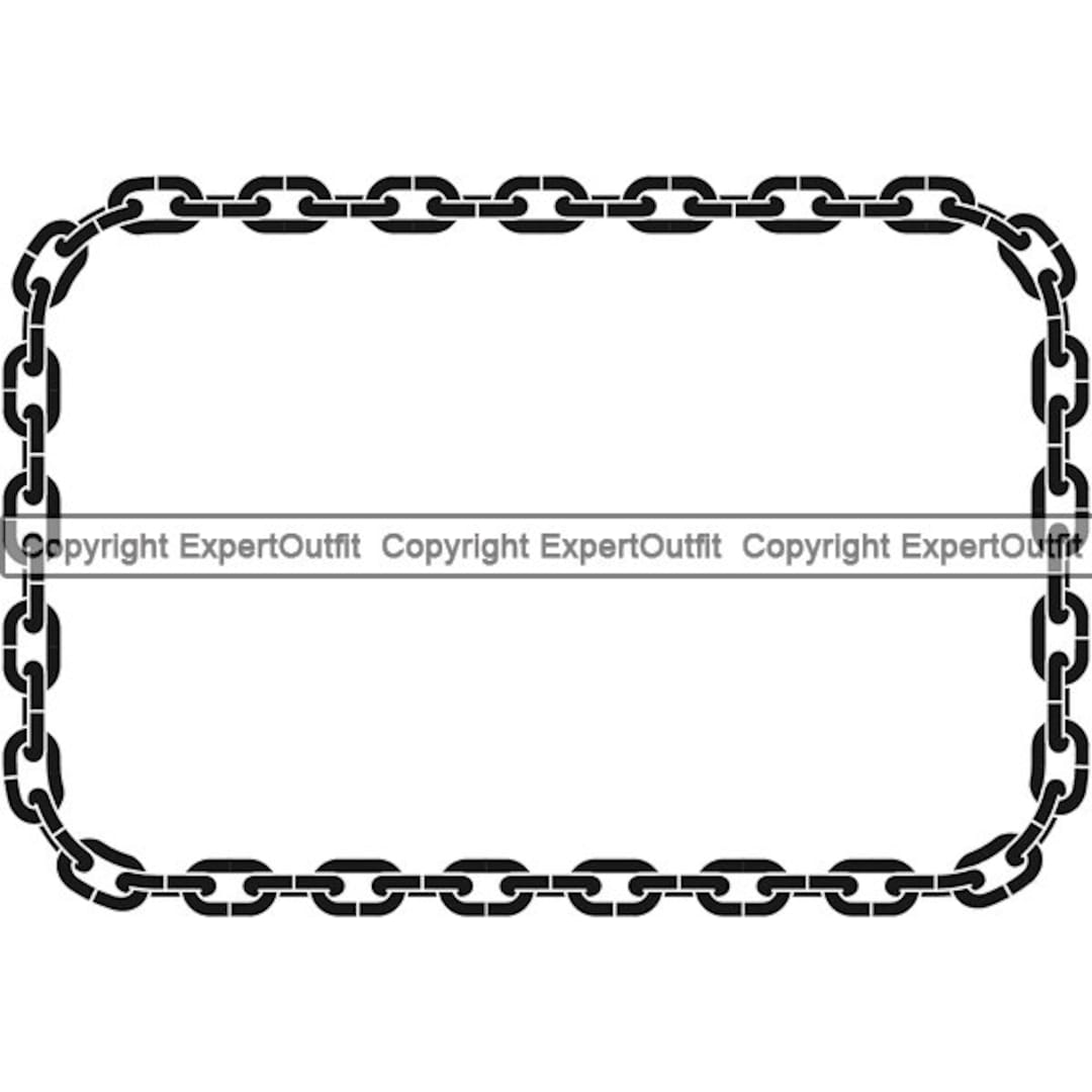Chain Link Rectangle Frame Endless Metal Rope Steel Towing Hardware ...
