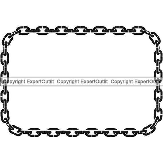 Chain Link Rectangle Frame Endless Metal Rope Steel Towing - Etsy