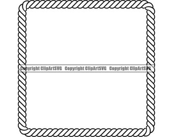Square Rope Border Svg - Etsy