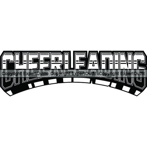 Cheerleading Text Cheer Lead Cheerleader Word Text Type Word | Etsy