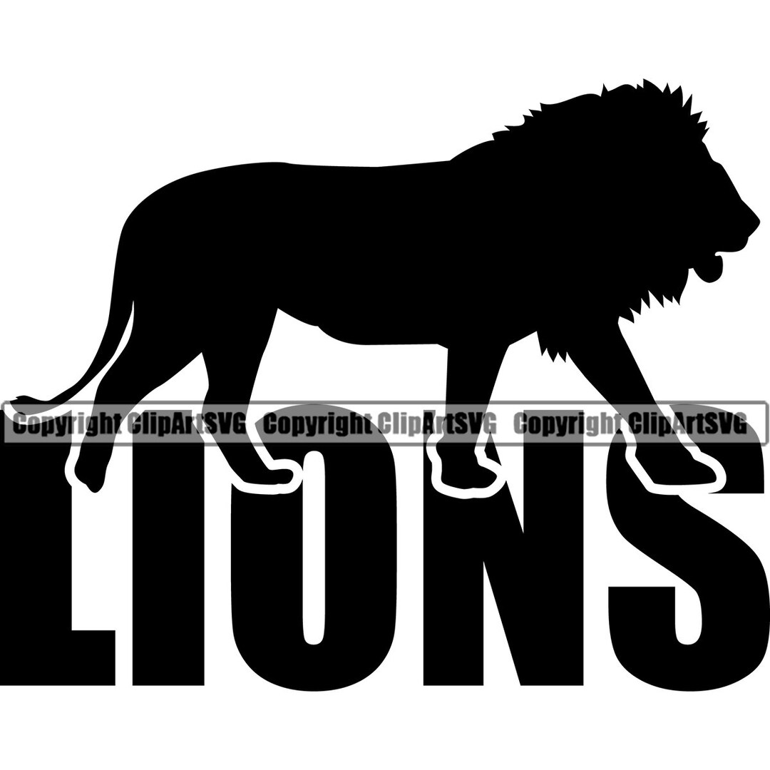 Lion Mascot Sports Team Head Face Wildlife Animal King Jungle Big Cat ...