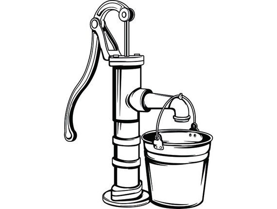 Water Pump 1 Water Pump Green Rural Nature Agriculture Pipe | Etsy