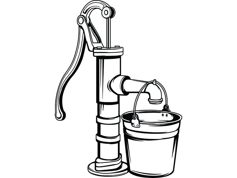 Water Pump 1 Water Pump Green Rural Nature Agriculture Pipe | Etsy