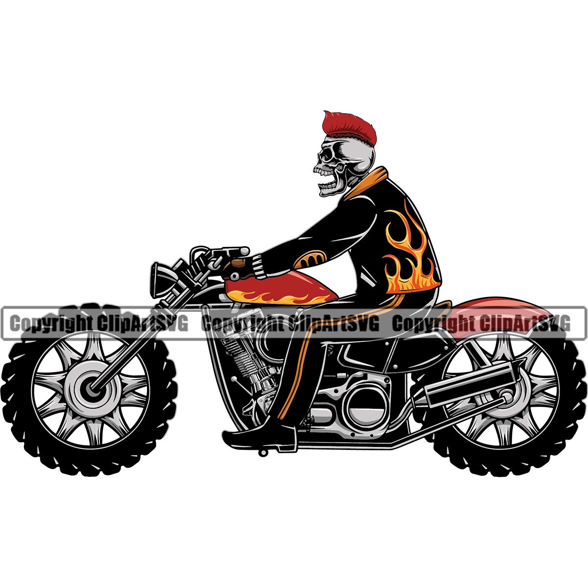 Skull Outlaw Biker Custom Motorcycle Car Repair Shop Bike - Etsy