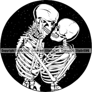 Skeleton Lovers Skull Couple Love Til Death Forever Death Dead - Etsy