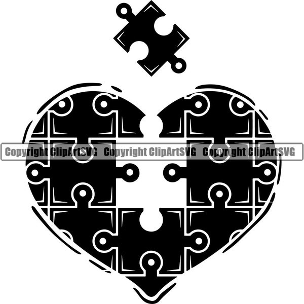 Heart Shaped Puzzle - Etsy