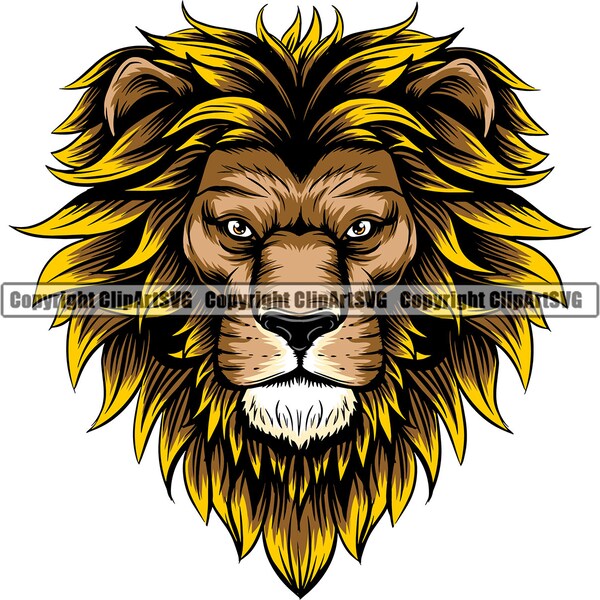 Lion Mascot Svg - Etsy
