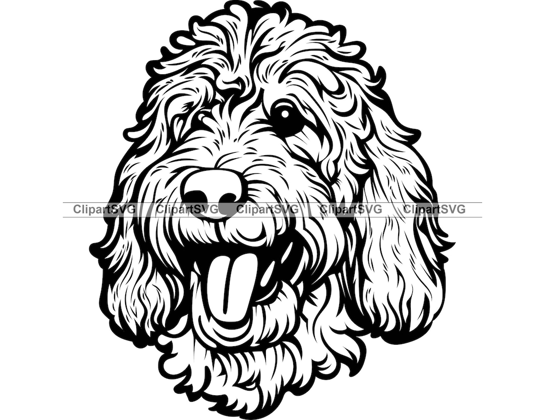 Pyredoodle Smiling Dog Cute Puppy Face Canine Pet Great Pyrenees Toy ...