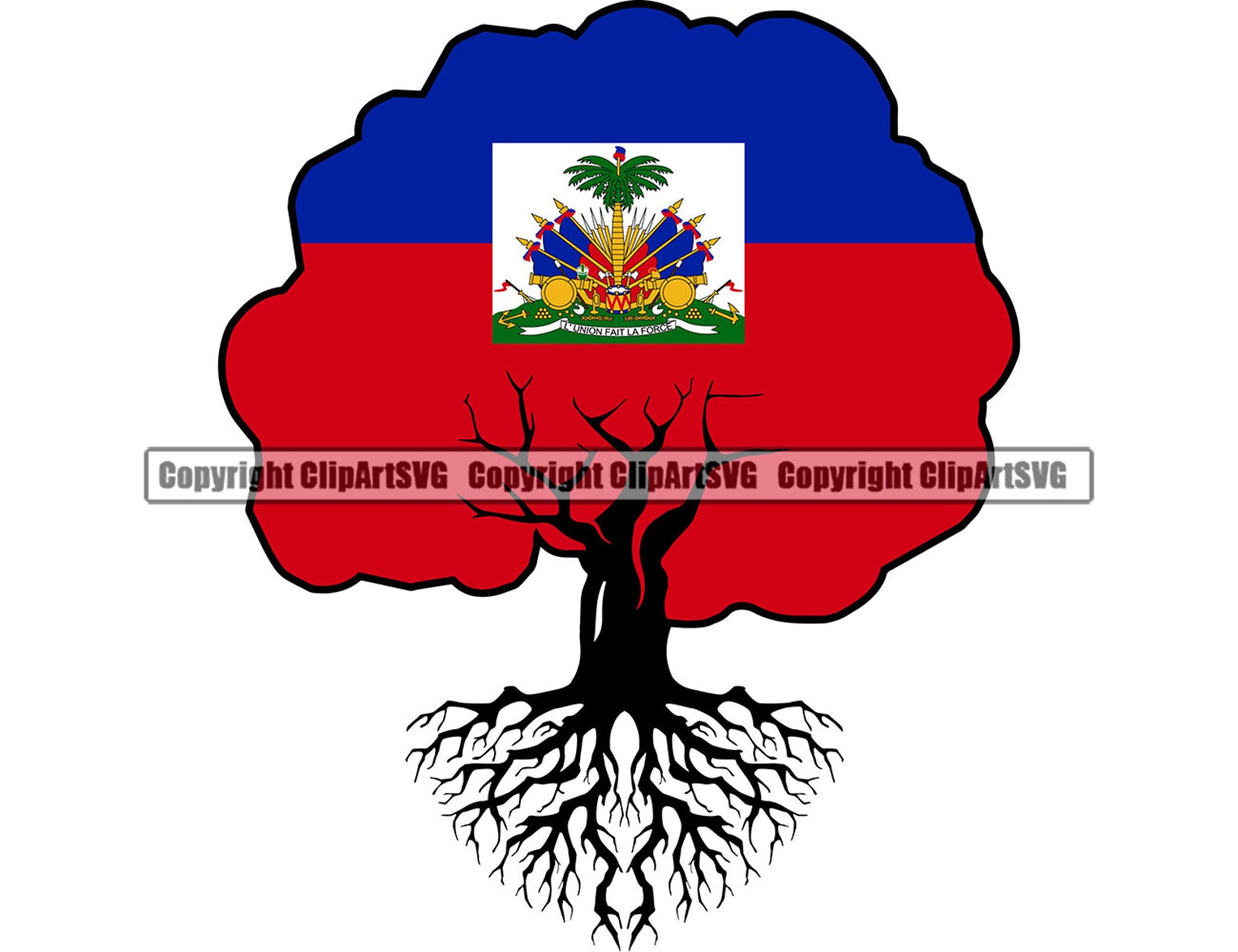 Haiti Haitian Tree Roots Family Home Flag Country World Nation Map Sign ...