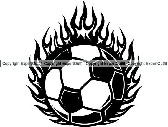 Football On Fire Drawings