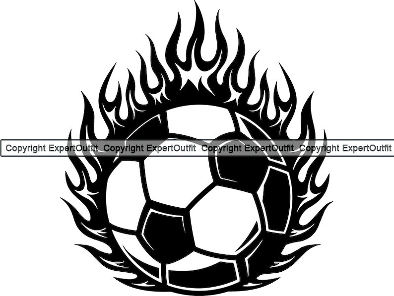 Soccer Ball Motion Hot Fire Flames Futball Football Goal Player ...