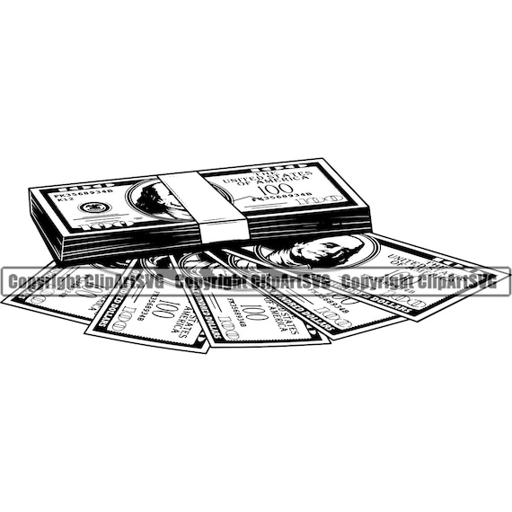 100 Dollar Bill Black And White