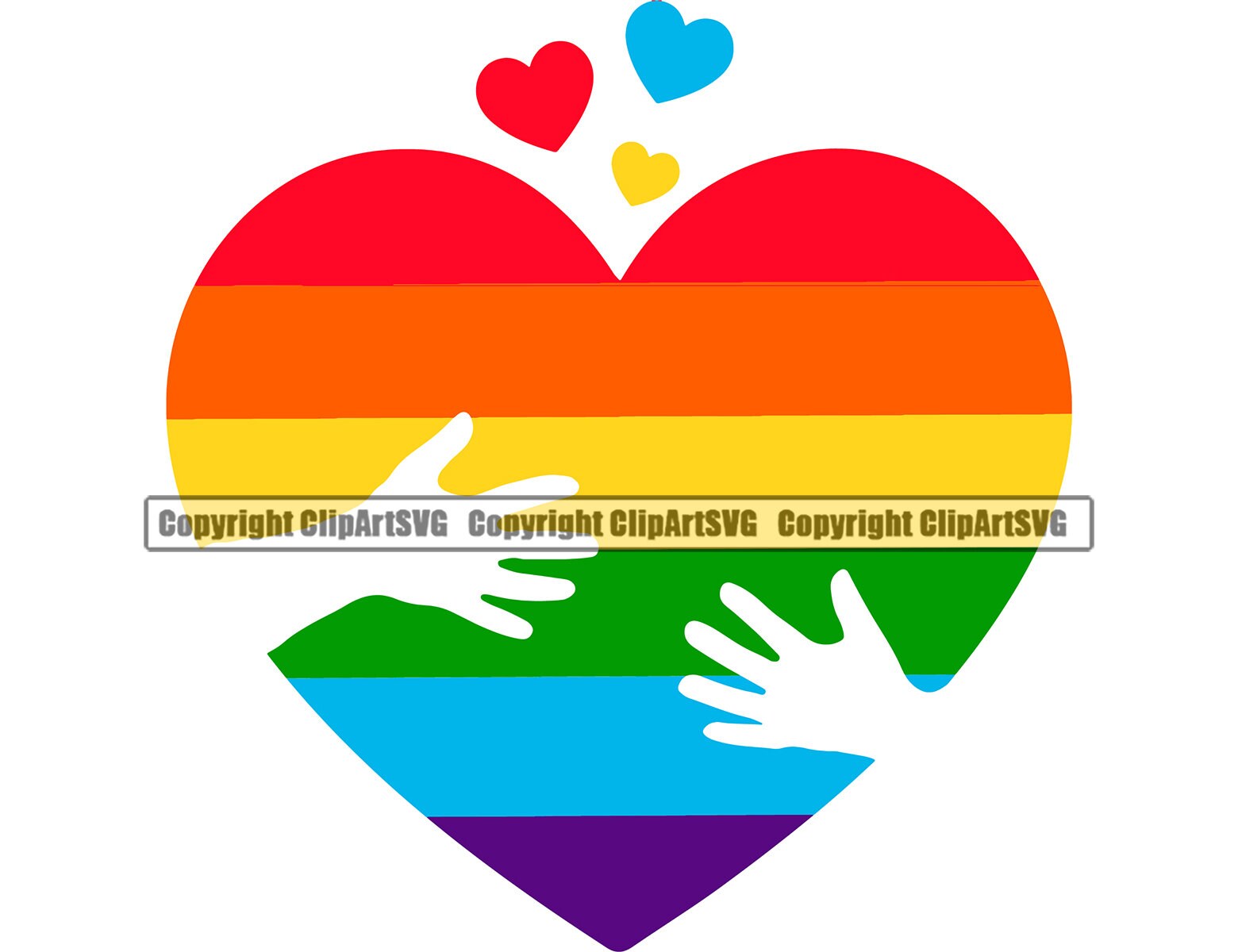 Gay Pride Heart Care Hug Rainbow Flag LGBT Pride Right | Etsy