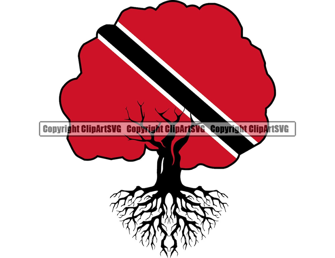 Trinidad Tobago Trinidadian Tree Roots Family Home Flag - Etsy