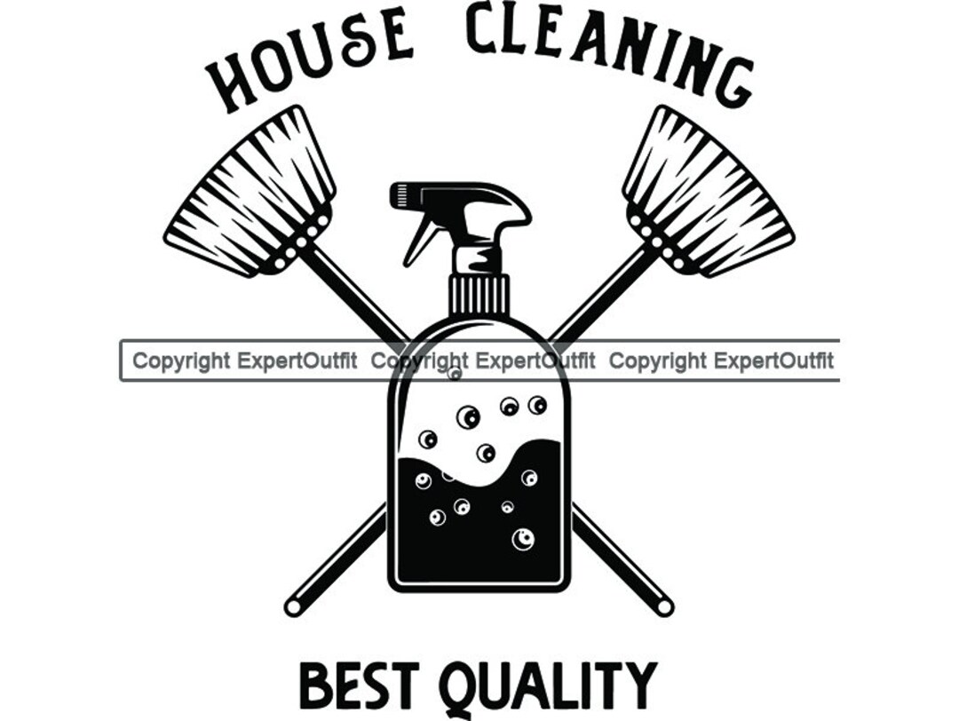 Cleaning Logo Maid Service Housekeeper Housekeeping Housework Clean ...
