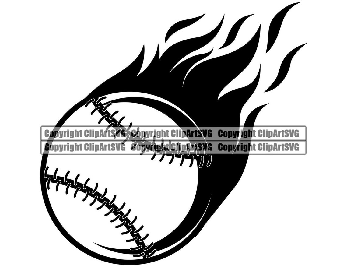 Baseball Logo #31 Flames Wood Stick Ball Sports League Equipment Team ...